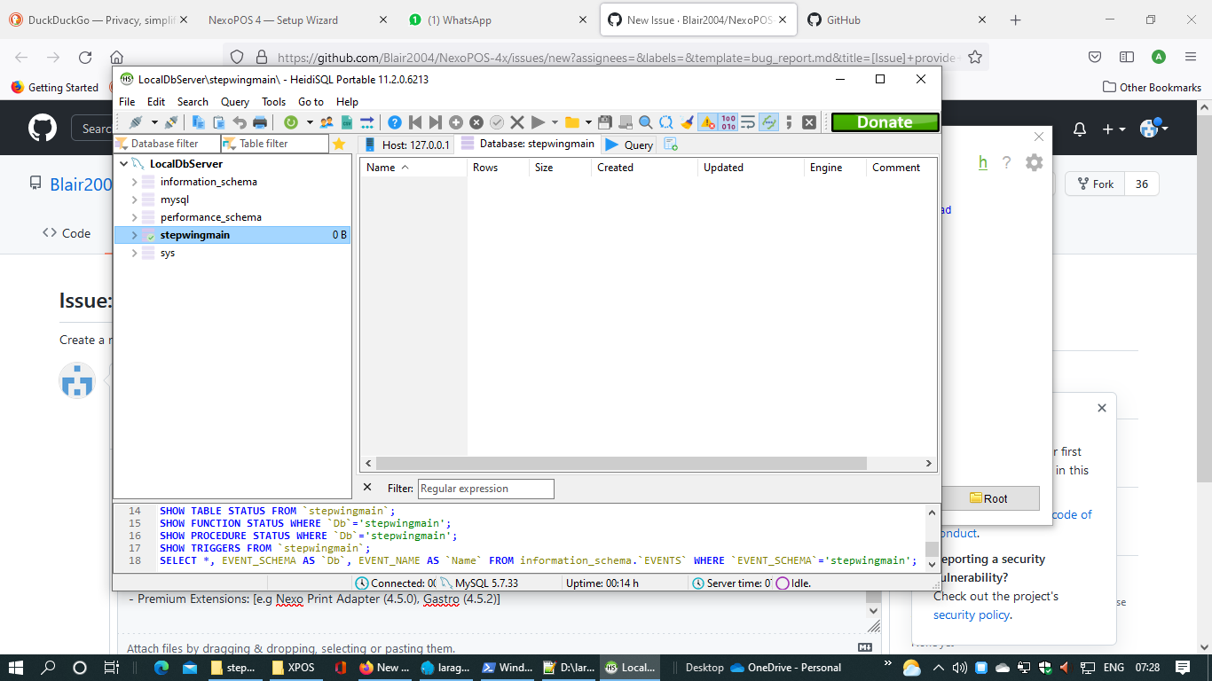 Installation on Windows 10 nexpos4.x · Issue #358 · Blair2004/NexoPOS · GitHub