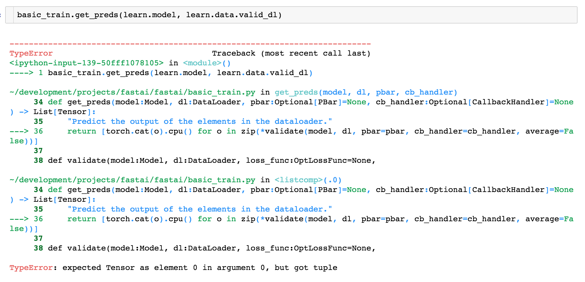 basic_train.get_preds() does not work when model returns multiple ...