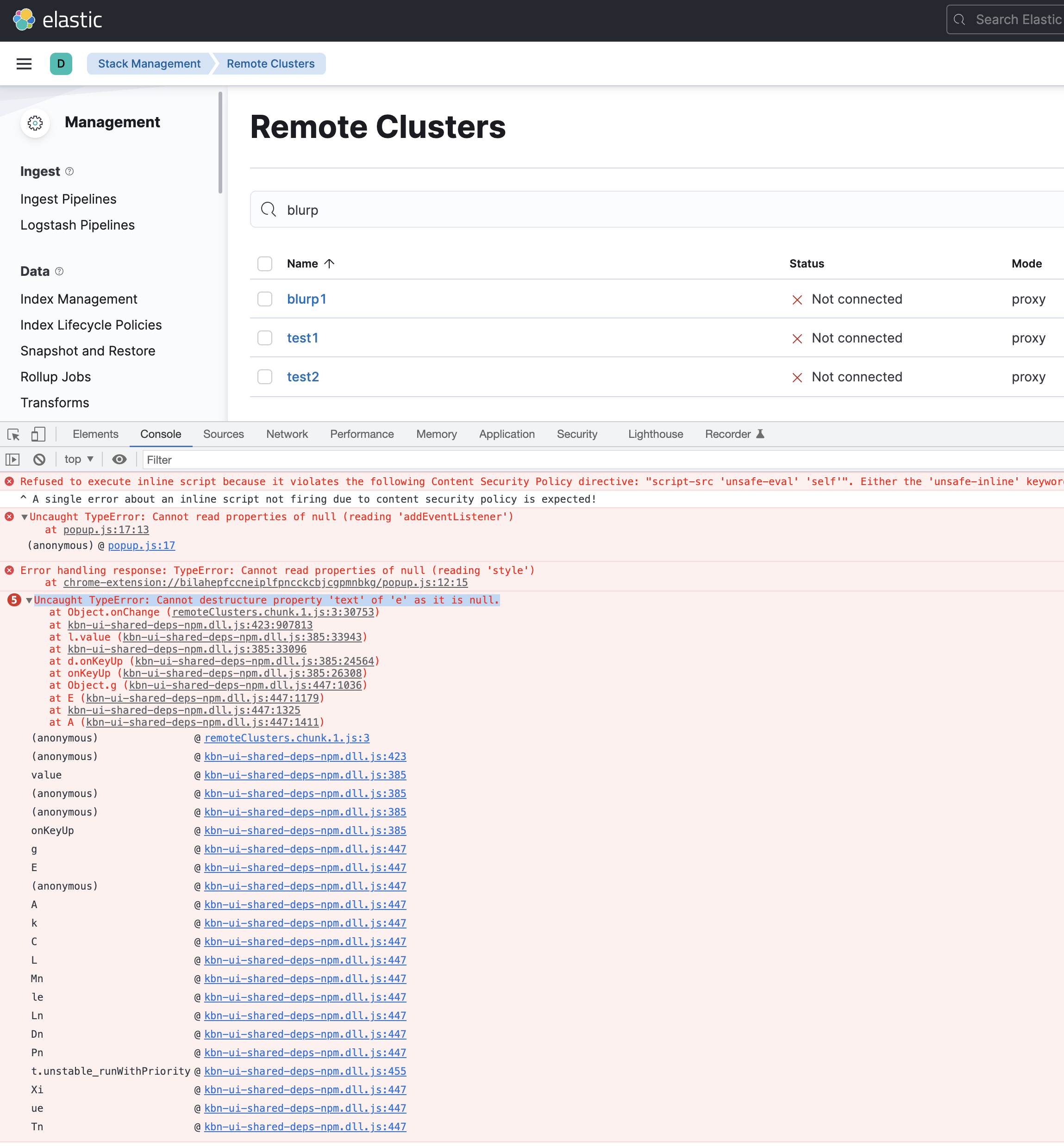 Remote Cluster Search Broken · Issue 123606 · Elastickibana · Github