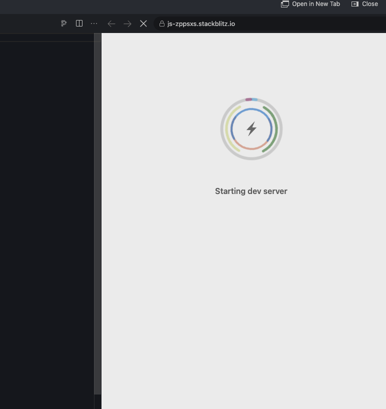 Dev Server Never Starts · Issue 2426 · Stackblitz Core · Github