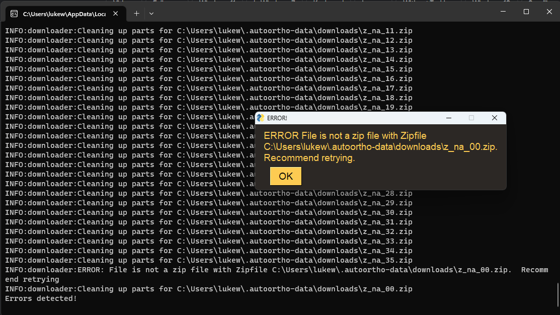 Error File Is Not A Zip File With Zipfile · Issue 279 · Kubilus1 Autoortho · Github