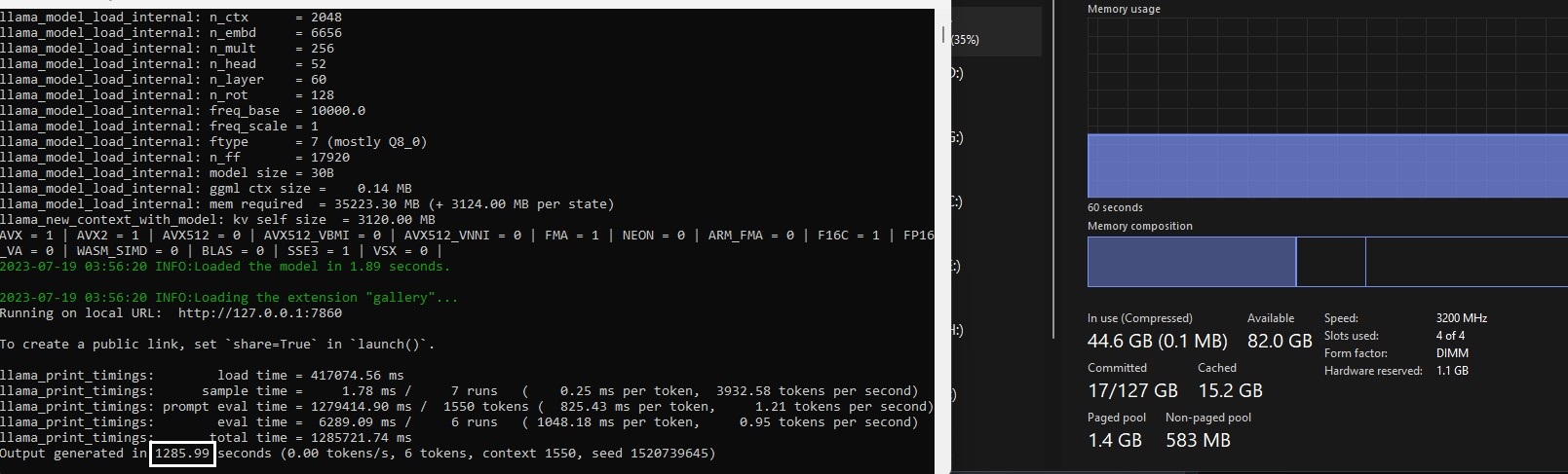 After a clean WEB UI update the GGML model now 10 times slower for a first response. · Issue ...
