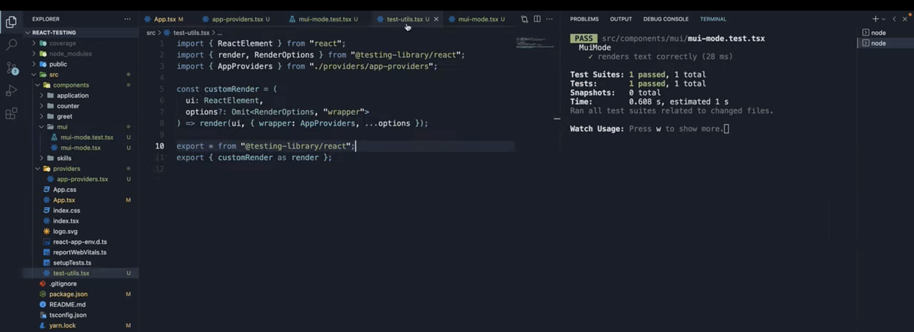 Testing React - JEST + RTL · GitHub