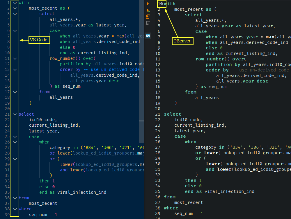 Code folding on indentation · Issue #17240 · dbeaver/dbeaver · GitHub