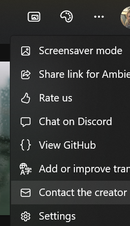 Contact the creator opens browser window · Issue #199 · jenius-apps/ambie · GitHub