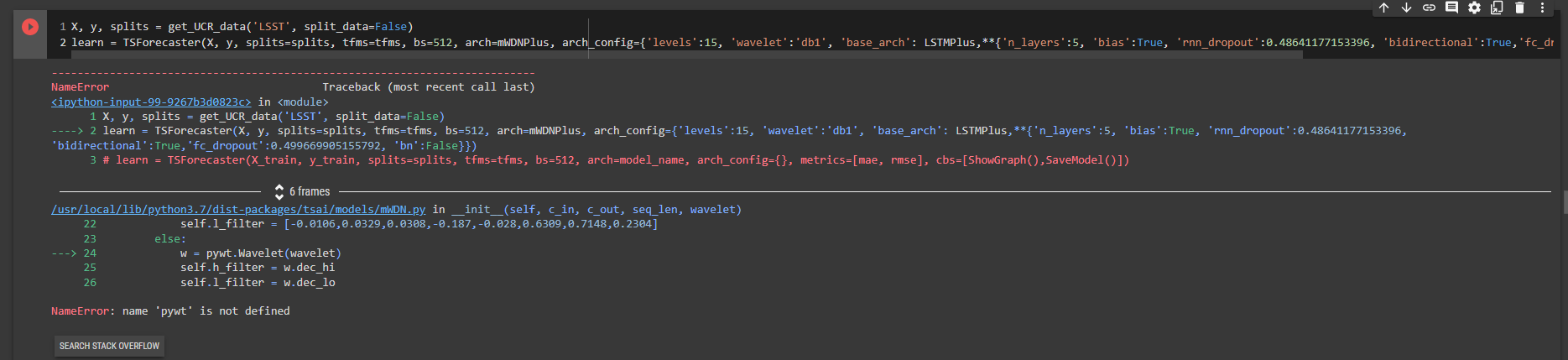 mWDNPlus wavelet selection error · Issue #579 · timeseriesAI/tsai · GitHub