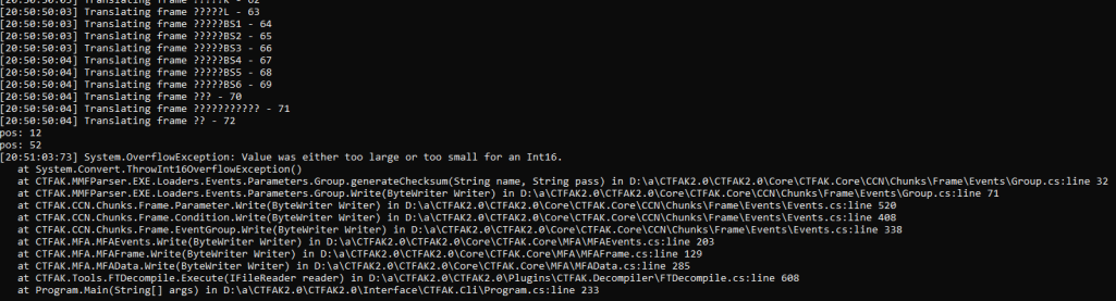 System Overflowexception Value Was Either Too Large Or Too Small For An Int16 · Issue 63