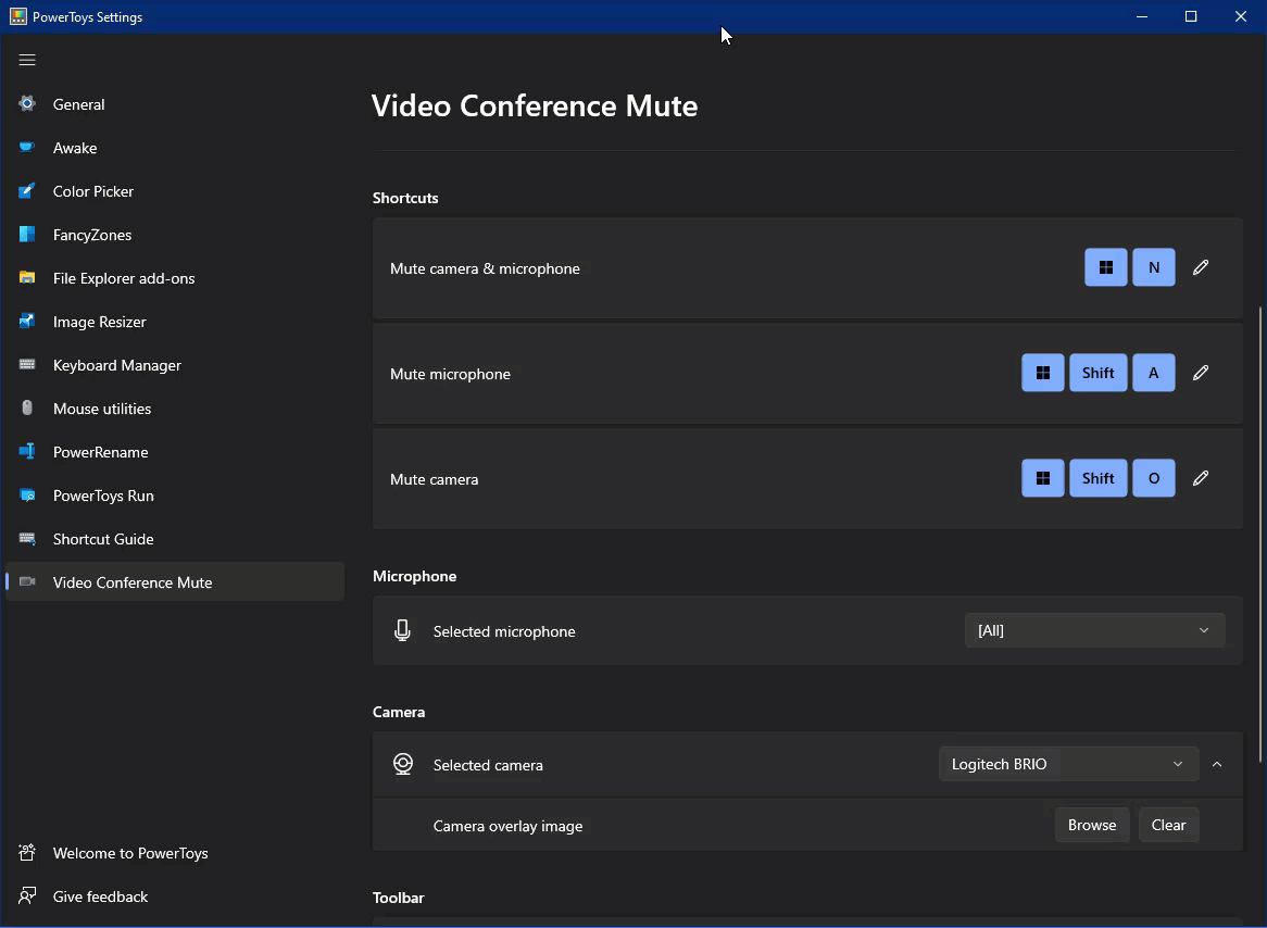 Video Conference Mute: Browse for Camera Overlay Button Does Nothing ...