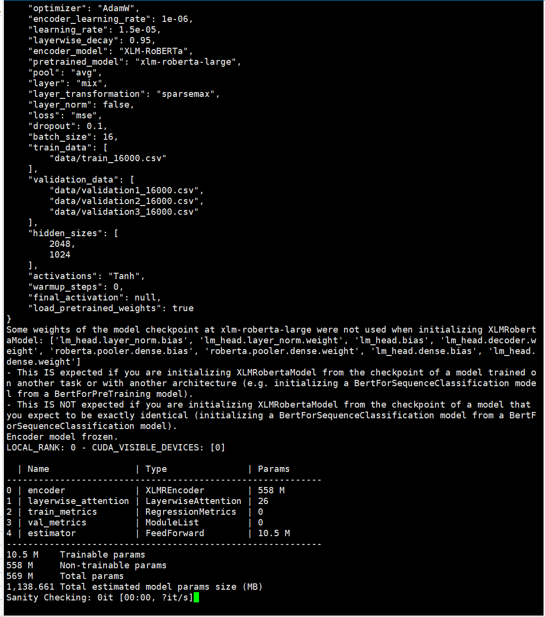 [QUESTION]When I train my COMET model, I have the following problem when I am almost successful ...