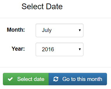 Improve the dialog for selecting the month/year on the events diary ...