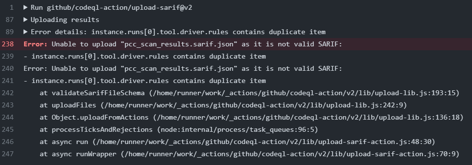 Sarif file failing to upload due to duplicate CVE warning · Issue #26 · PaloAltoNetworks/prisma ...