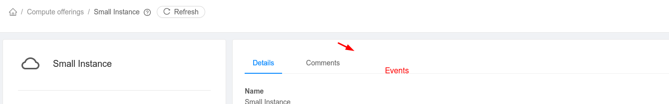 Events tab is missing for the following sections · Issue #7251 · apache/cloudstack · GitHub