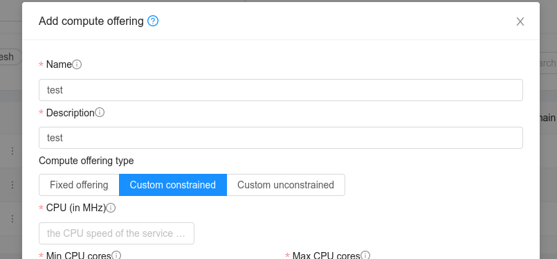 UI: scale VM not able to use same custom offering · Issue #7389 · apache/cloudstack · GitHub
