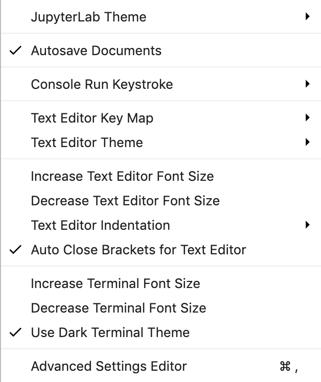 Terminal theme appears twice in menu · Issue #6280 · jupyterlab/jupyterlab · GitHub