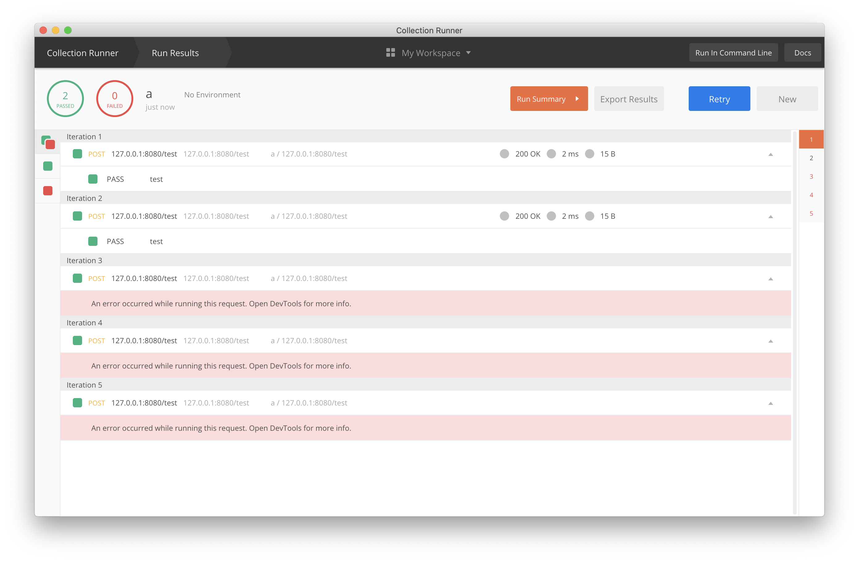 Segmentation fault in a simple controller when responding to a json request sent by Postman or ...