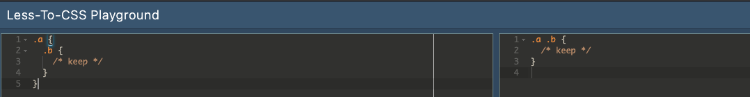 empty less block was removed after using "less.render" · Issue #3609 · less/less.js · GitHub