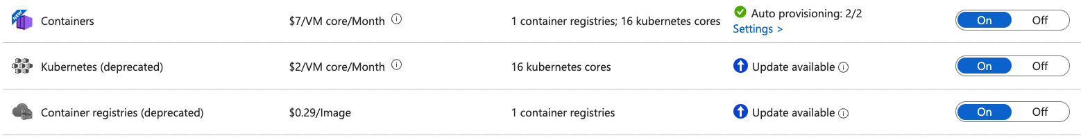 Creating a new AKS cluster in a new subscription requires AKS-AzureDefender feature registration ...
