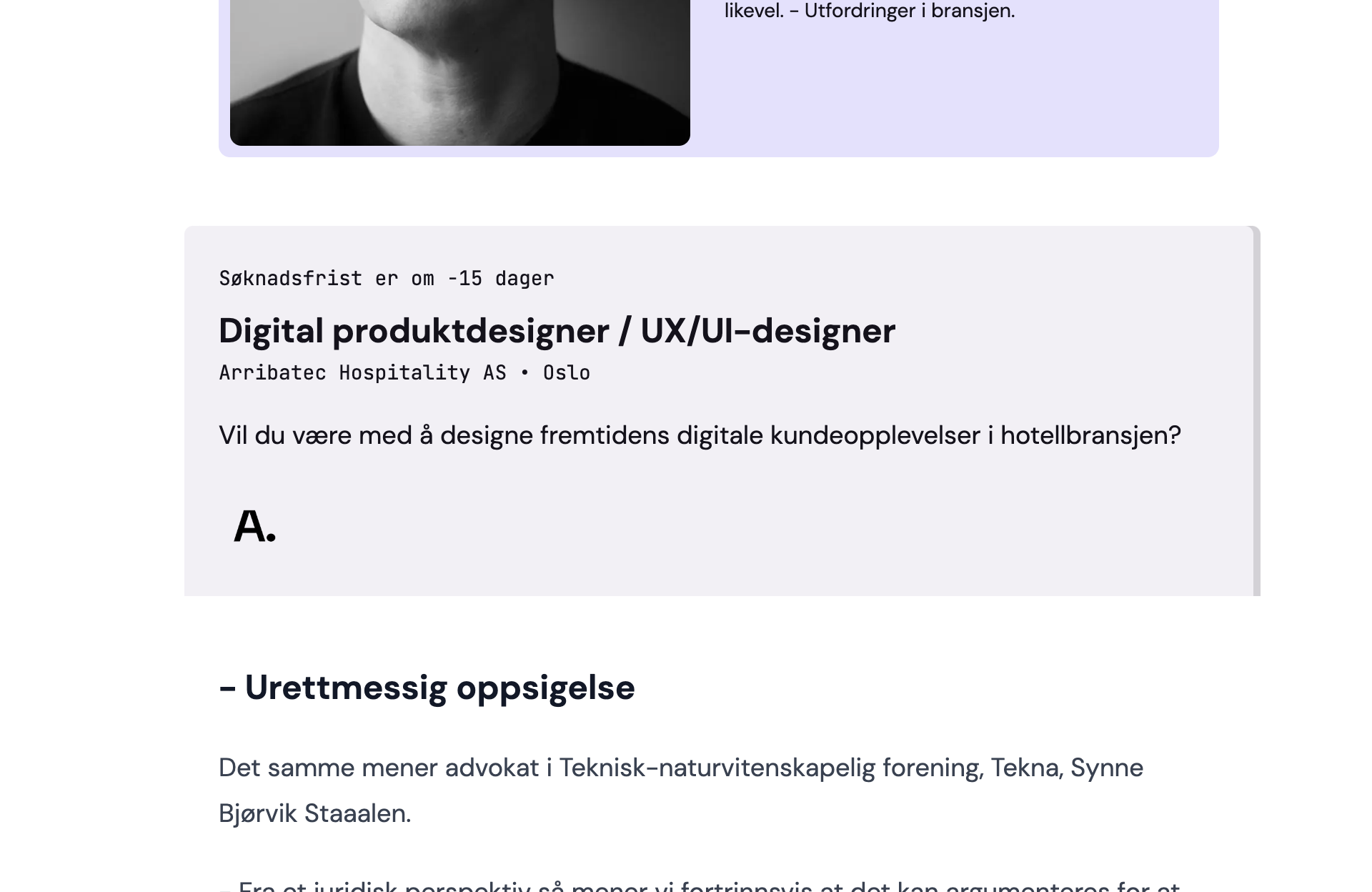 Det legger seg gamle stillingsannonser i sakene: · Issue #69 · UX-Norge/ux-norge · GitHub