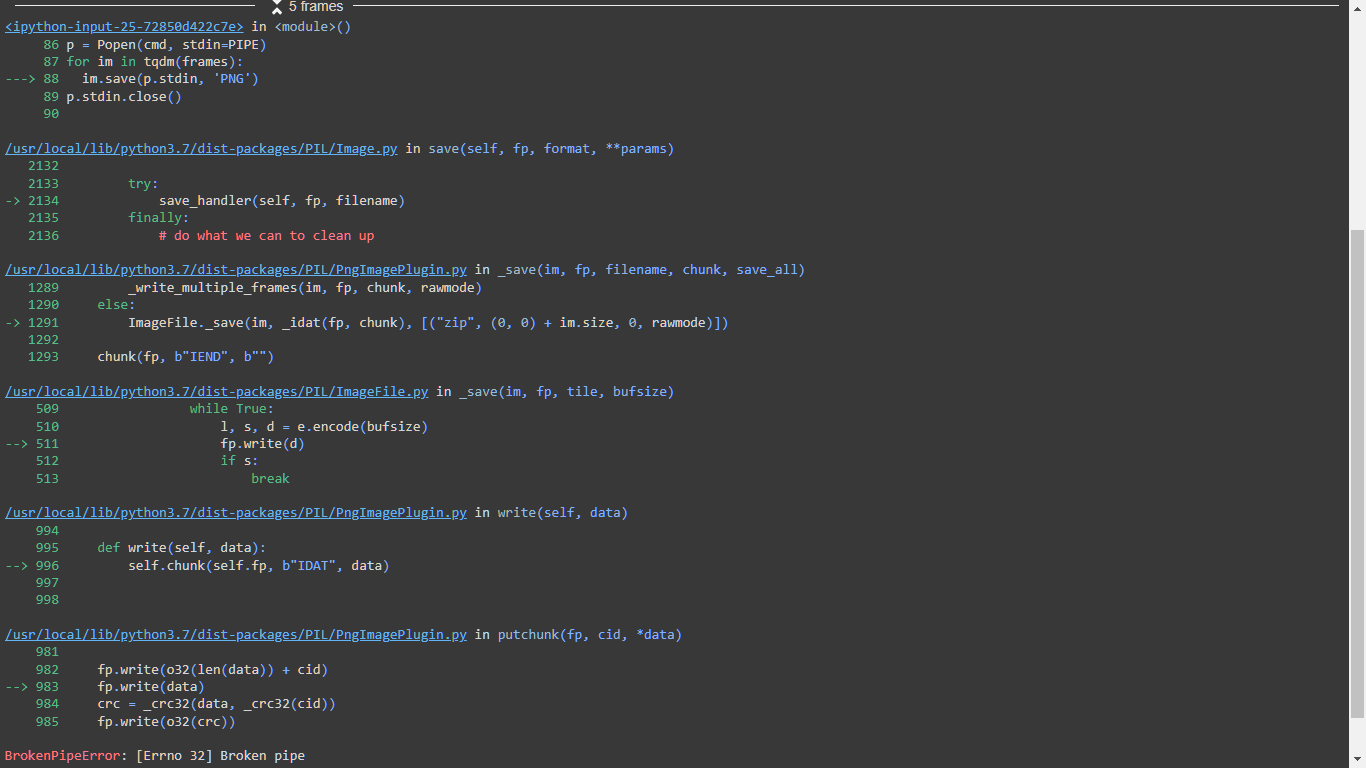 Error When Generate Video · Issue 51 · Pytti Tools Pytti Notebook · Github