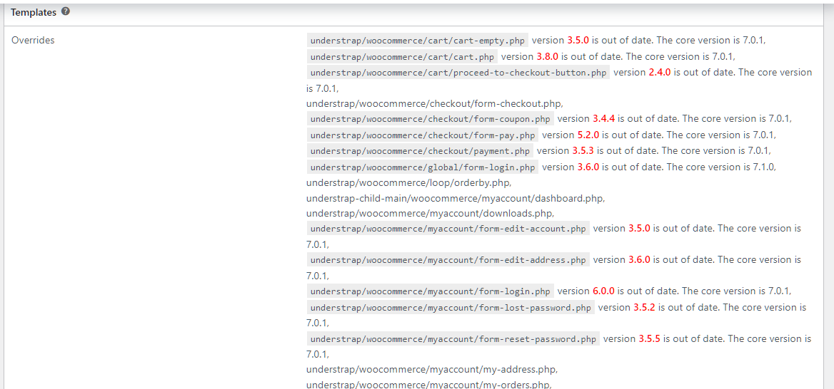 please update woocommerce template files to latest version · Issue ...