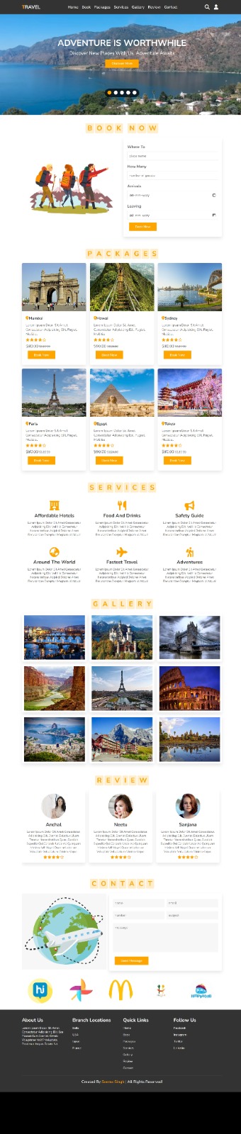 GitHub - SeemaSingh1/travel-agency-website: Welcome to the Travel Agency Website repository ...