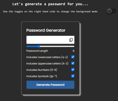 GitHub - ghosharchismita/Password-Generator: This is a password ...