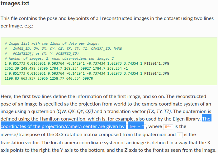 Using COLMAP to find the camera extrinsics in the case that the intrinsics are known. · Issue ...