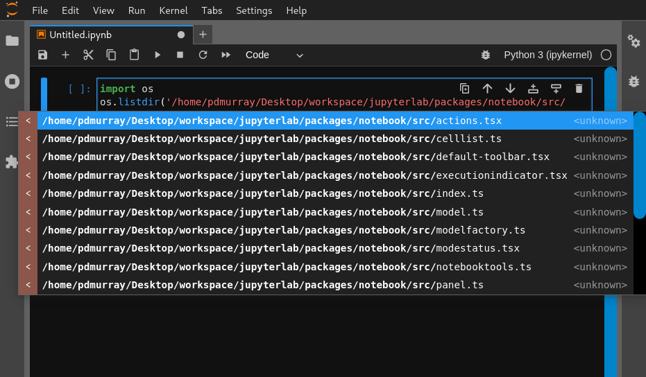 Improve long completion UX · Issue #12830 · jupyterlab/jupyterlab · GitHub