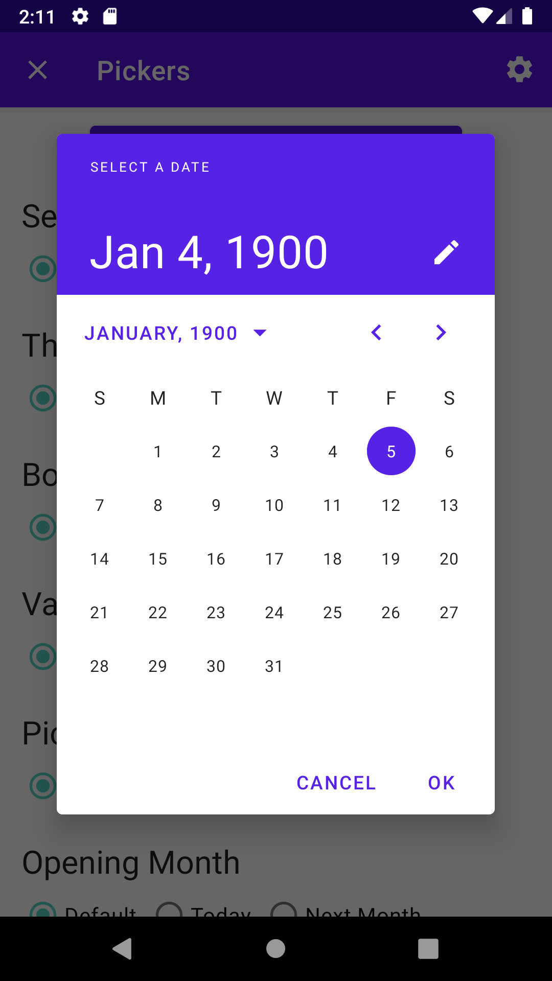 [DatePicker] Wrong selected date text show when selected earlier date · Issue #546 · material ...