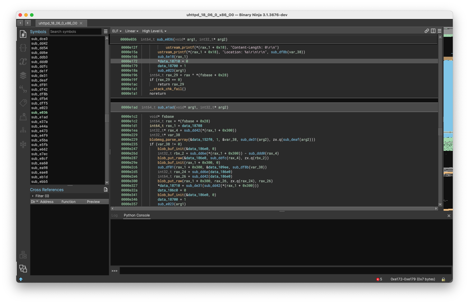Sticky Linear Function Titlebar · Issue #3453 · Vector35/binaryninja-api · GitHub