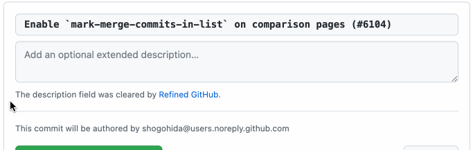 `sync Pr Commit Title` Conflicts With `clear Pr Merge Commit Message` · Issue 6109 · Refined 