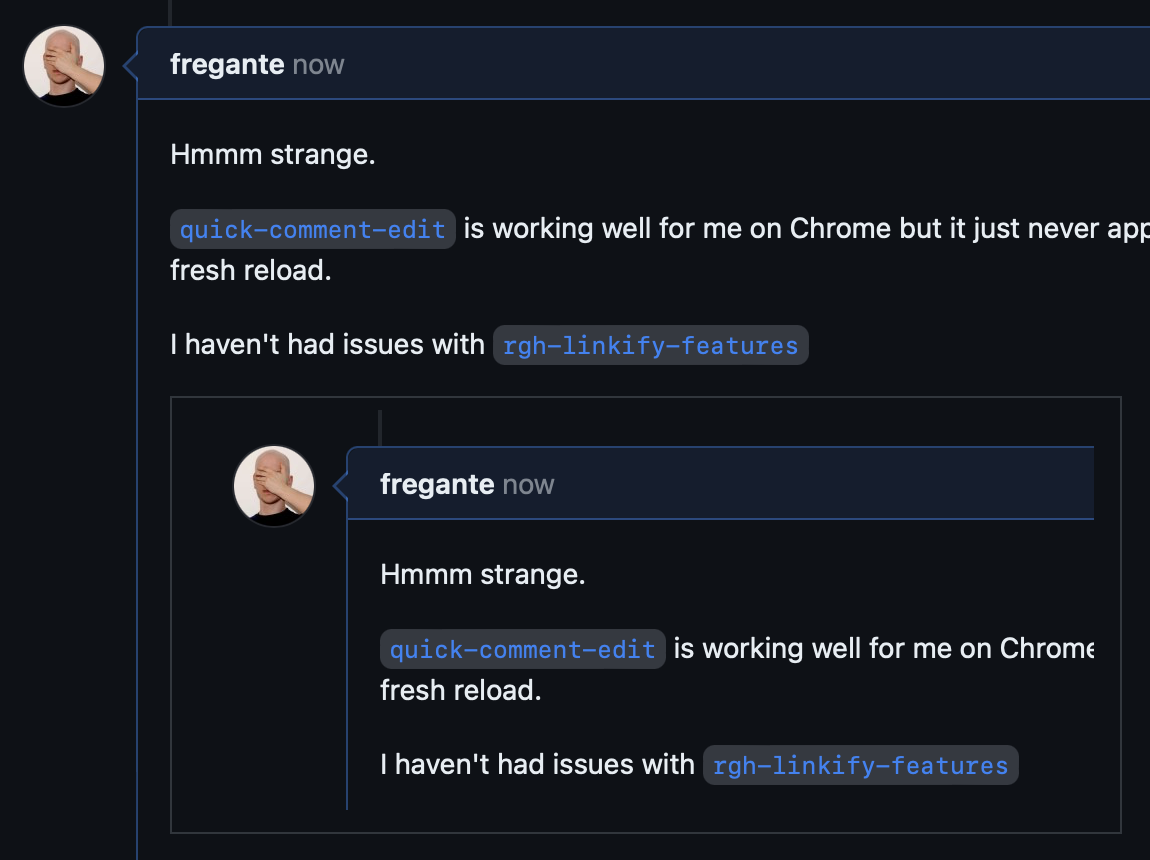 `quick-comment-edit` sometimes doesn't appear for other user's comment · Issue #6527 · refined ...