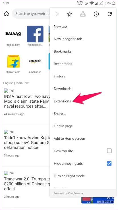 Using in Kiwi browser (mobile Chrome). Using settings. · Issue #6591 · refined-github/refined ...