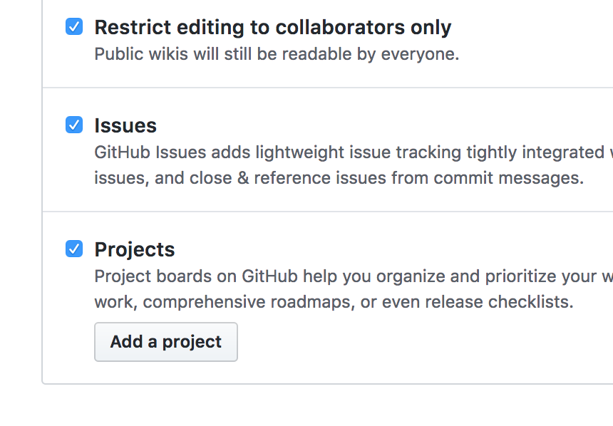 "Project" tab under a repository doesn't show up, even under dropdown ...