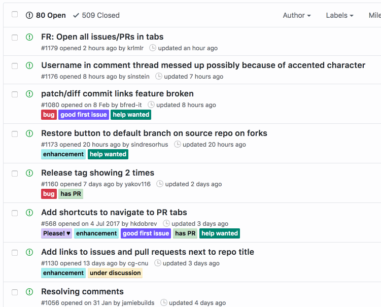 Open all issues/PRs in tabs · Issue #1179 · refined-github/refined-github · GitHub