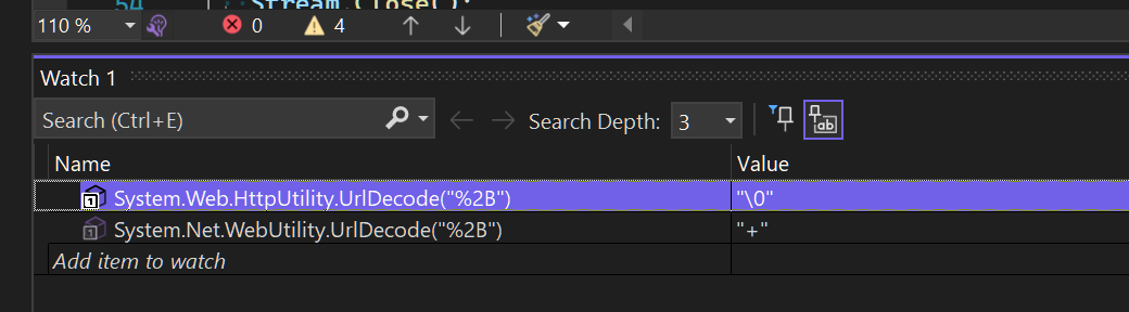 In Debug HttpUtility.UrlDecode double-decodes while WebUtility.UrlDecode does not. · Issue ...