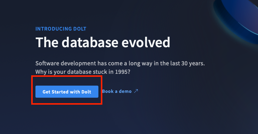 Can't go back from the docs site after clicking Get Started with Dolt · Issue #209 · dolthub ...