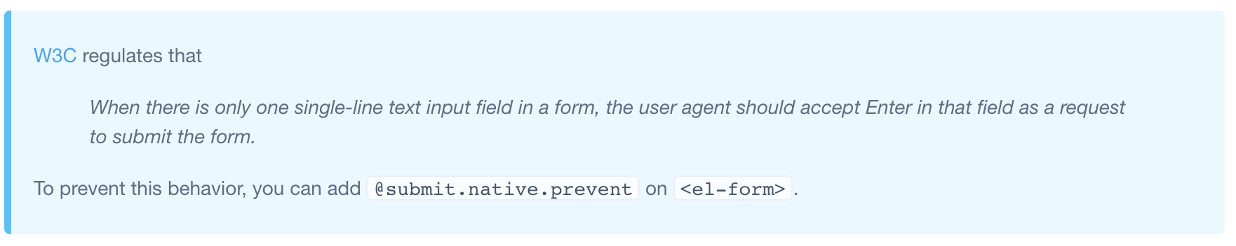 [Bug Report] single form-item (input>text) press enter event bug ...