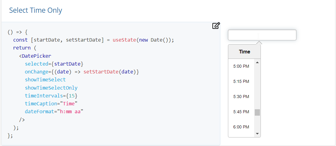 DatePicker with "showTimeSelectOnly" is not possible clear the value · Issue #4170 · Hacker0x01 ...