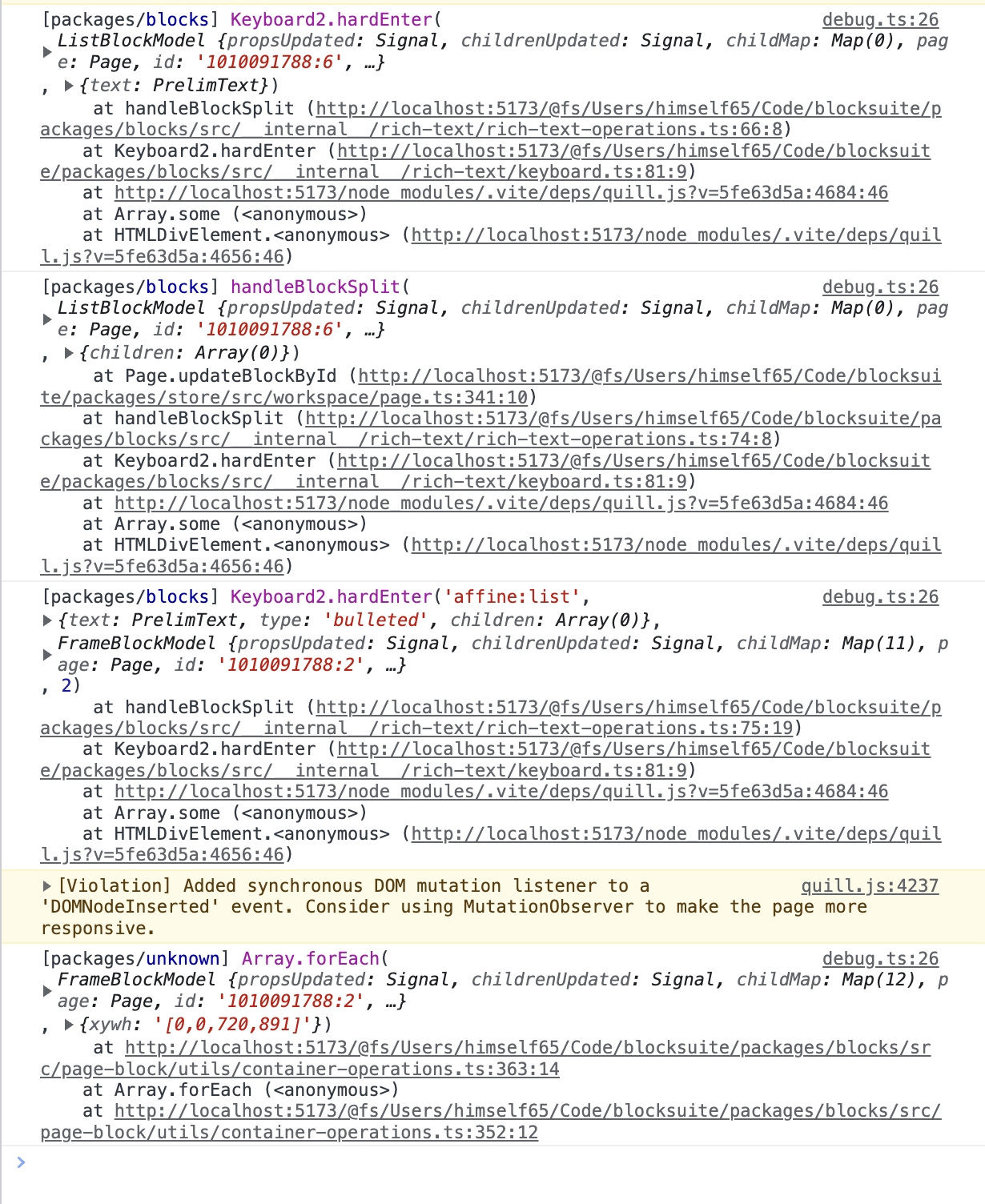 Pressing Enter At The Line Start Of A Dragged Block Wrongly Creates A Duplicate Block · Issue 