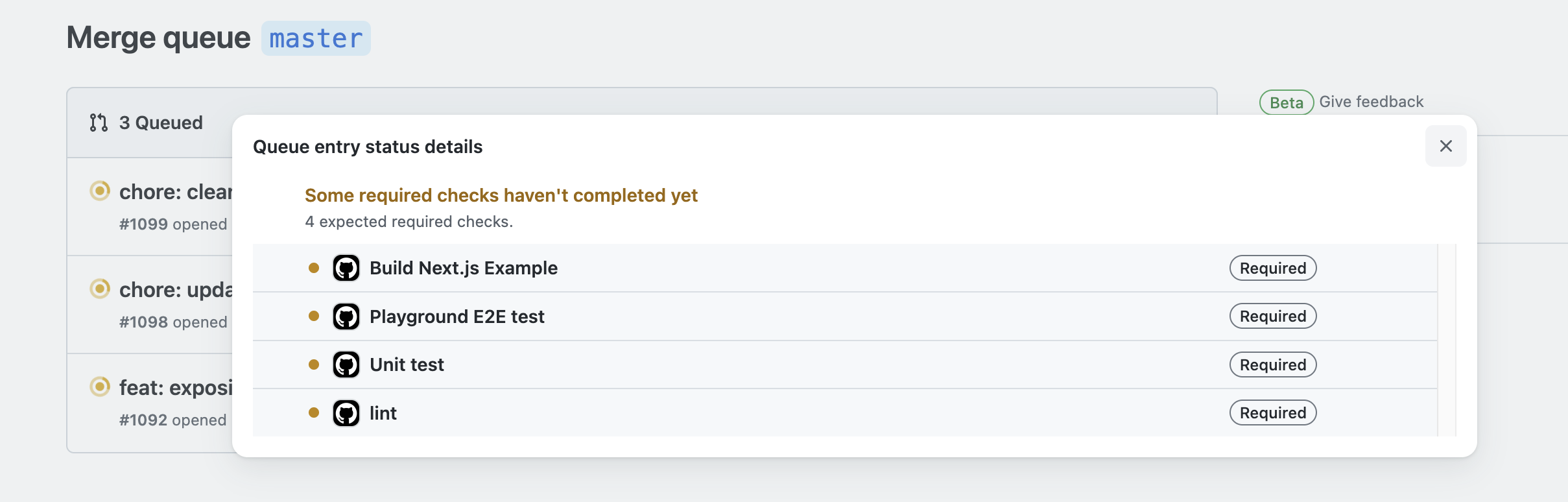 Github Merge Queue Stuck · Issue 1101 · Toeverything Blocksuite · Github