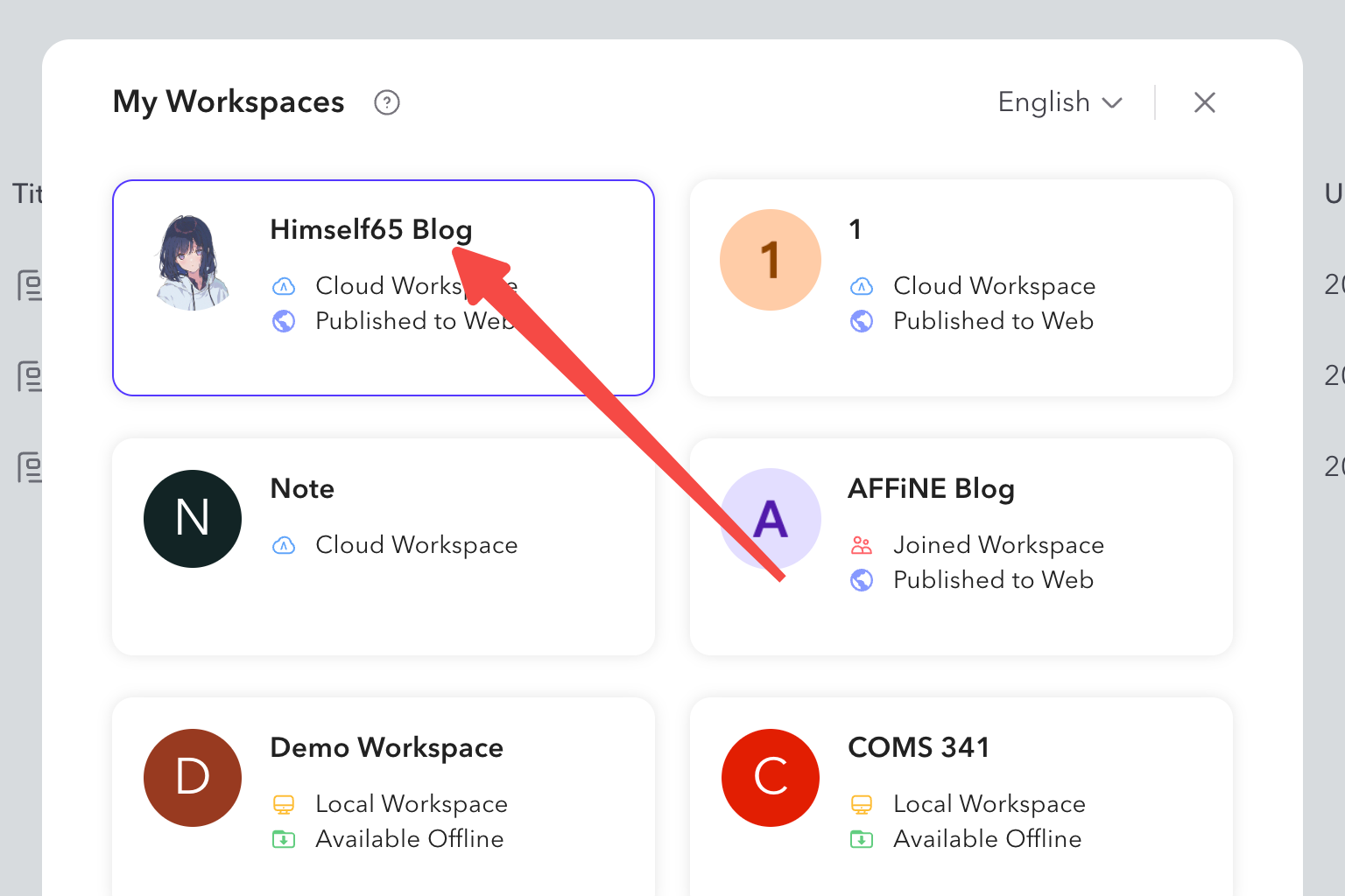 Re-order the workspace list by DnD · Issue #1753 · toeverything/AFFiNE · GitHub