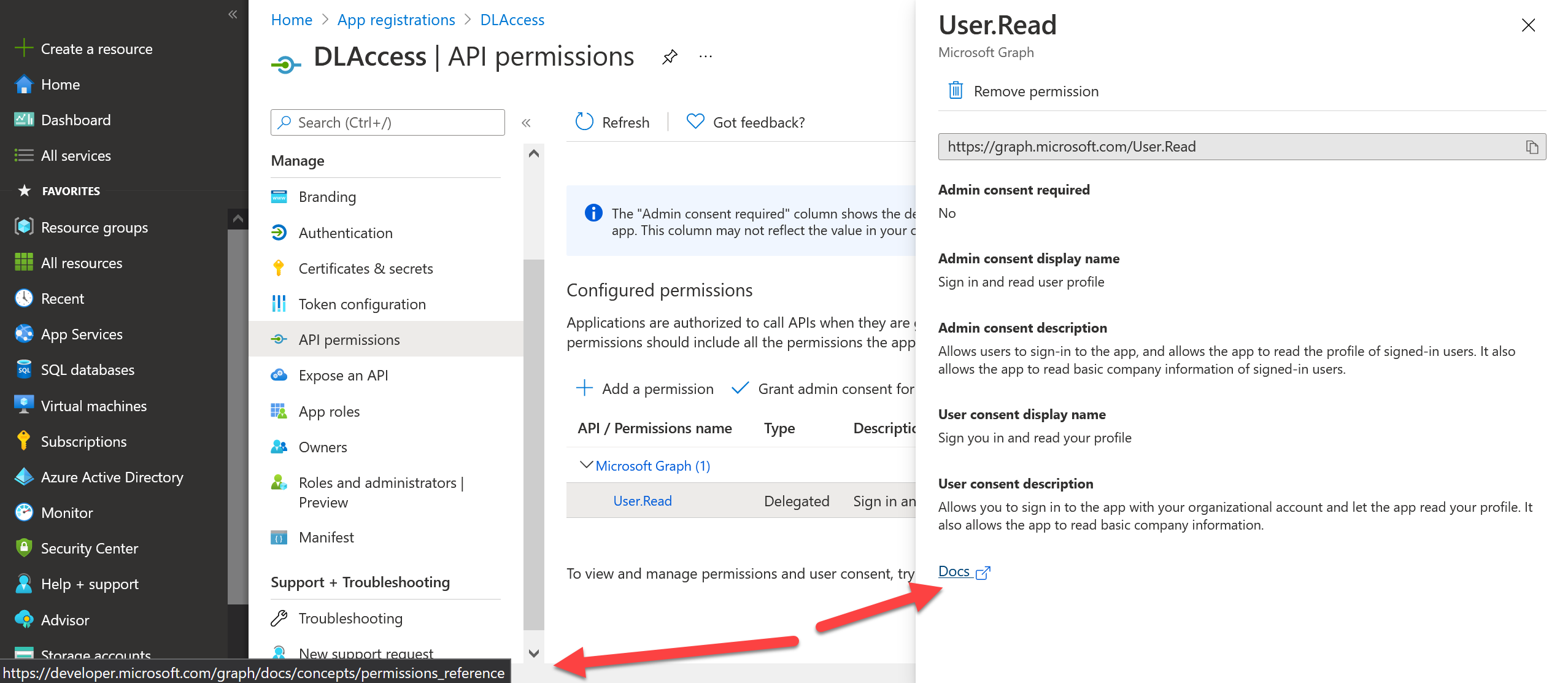 Broken link to the permissions reference article · Issue #80605 · MicrosoftDocs/azure-docs · GitHub