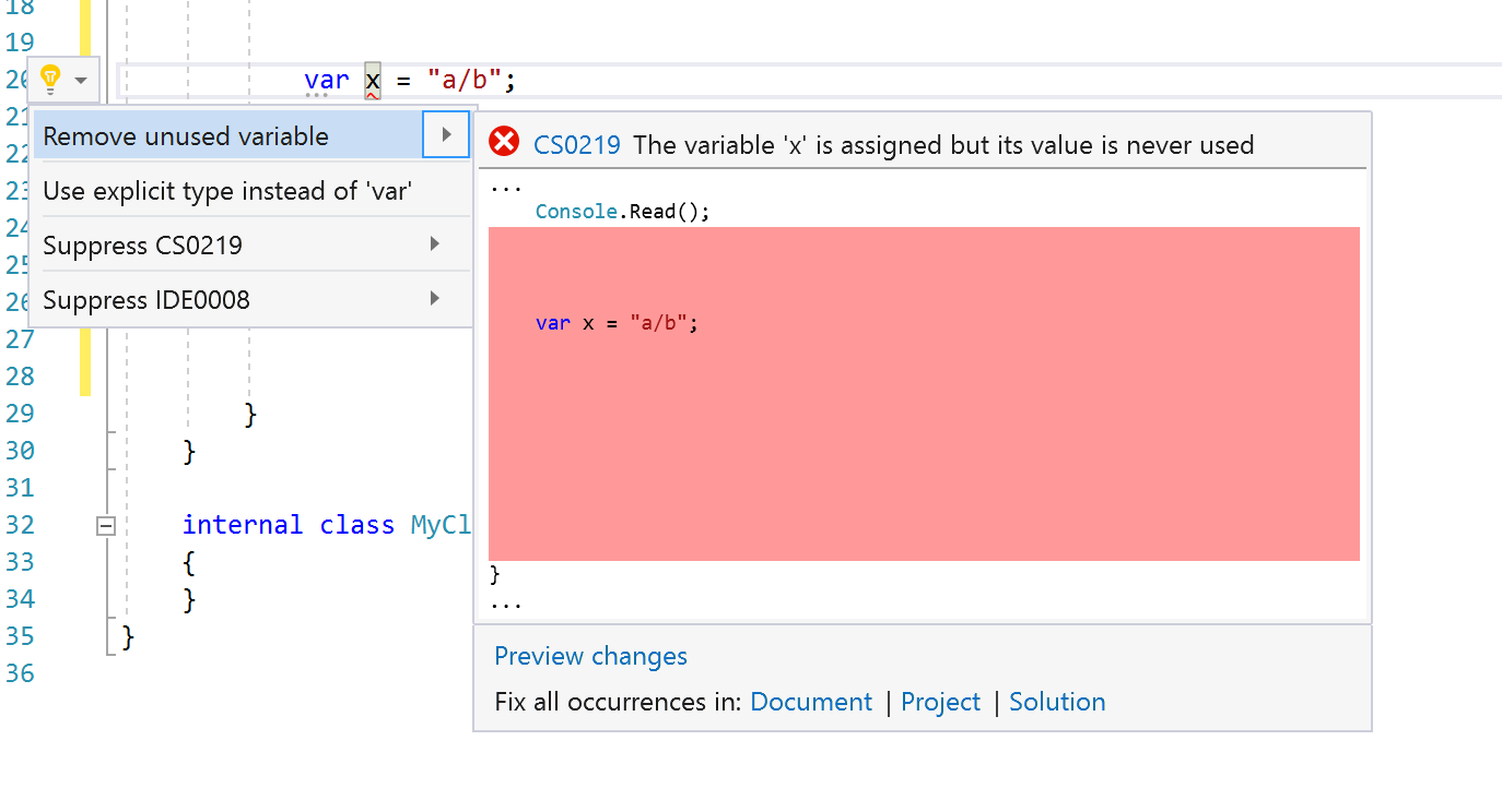 Move Type to Matching File removes unnecessary usings · Issue #14095 · dotnet/roslyn · GitHub