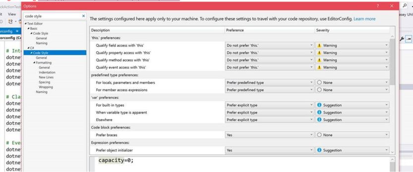 Add A Link To Toolsoptionscode Style To Link To Editorconfig Documentation · Issue 23513