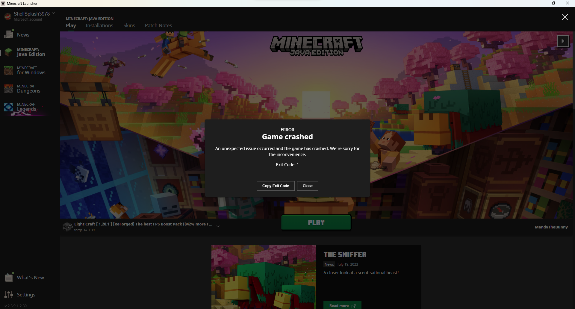 1.20.1 Optifine Crashes After Clicking On Saved Game · Issue #5195 · Creators-of-Create/Create ...