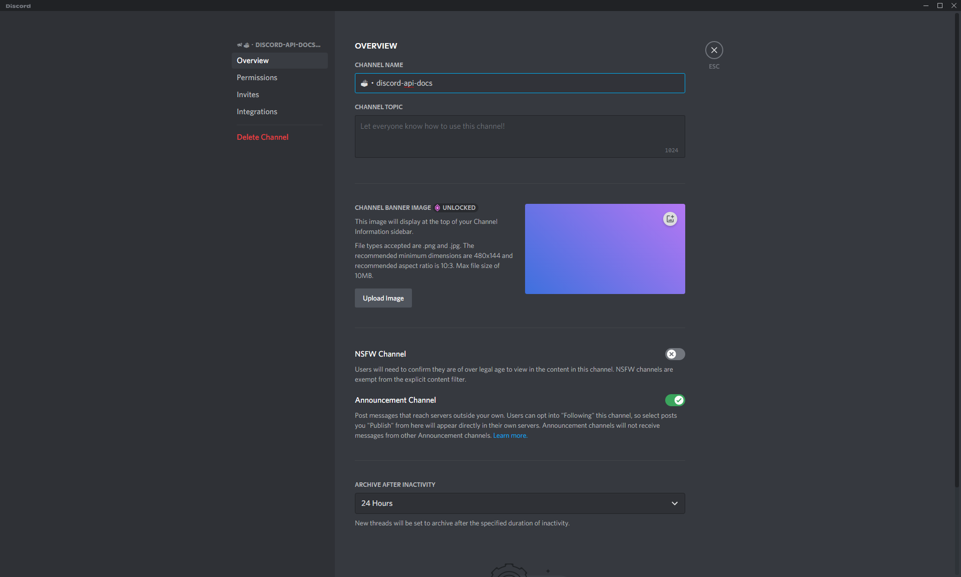 [Core] Channel Banners · Issue #423 · Pycord-Development/pycord · GitHub