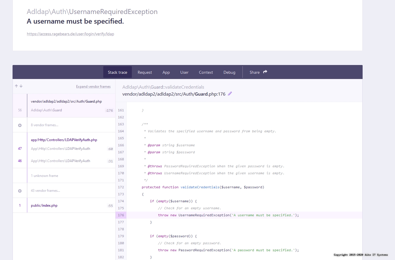 A username must be specified. · Issue #871 · Adldap2/Adldap2-Laravel · GitHub