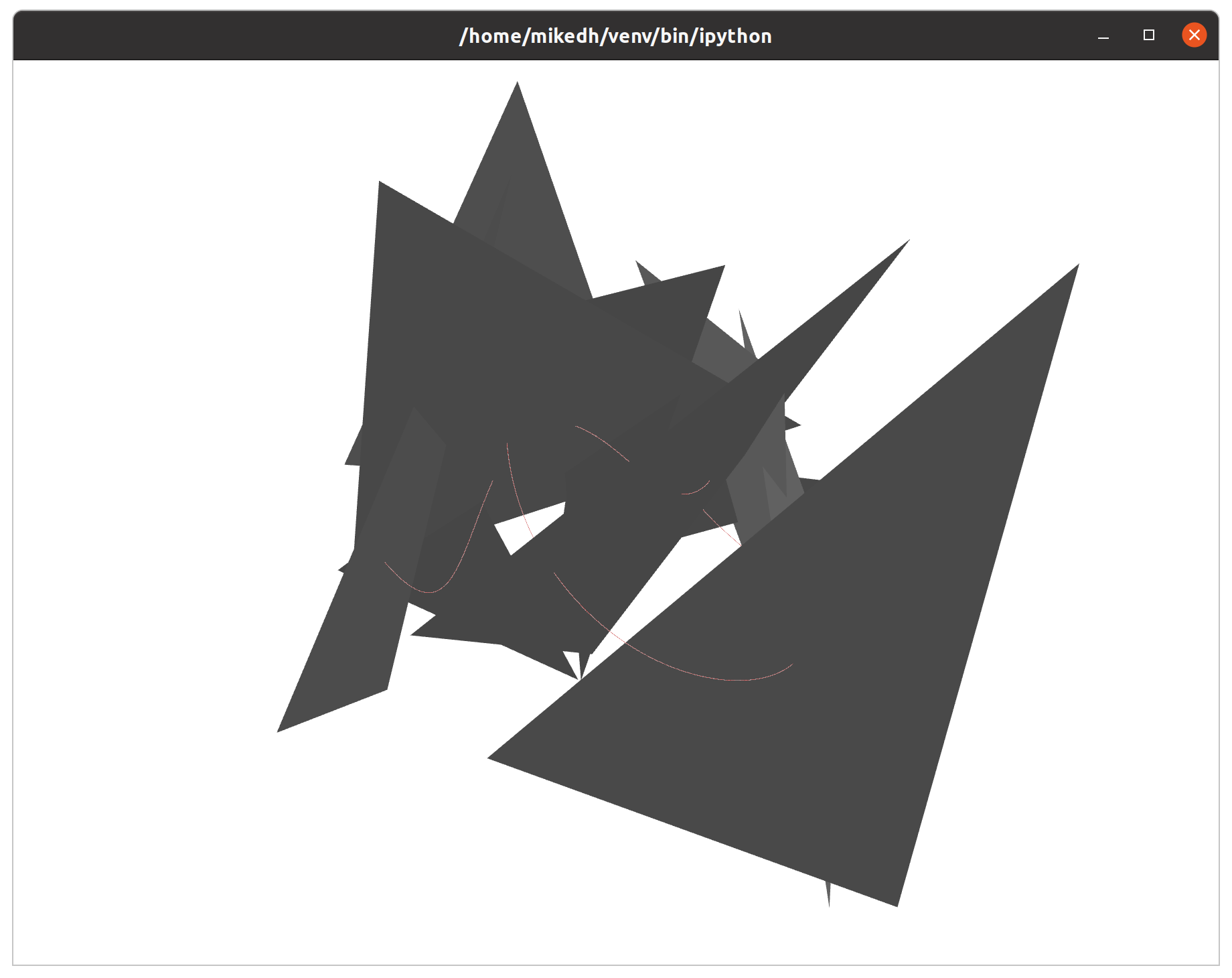 Define a curve or spline or set of points through a set of triangles ...