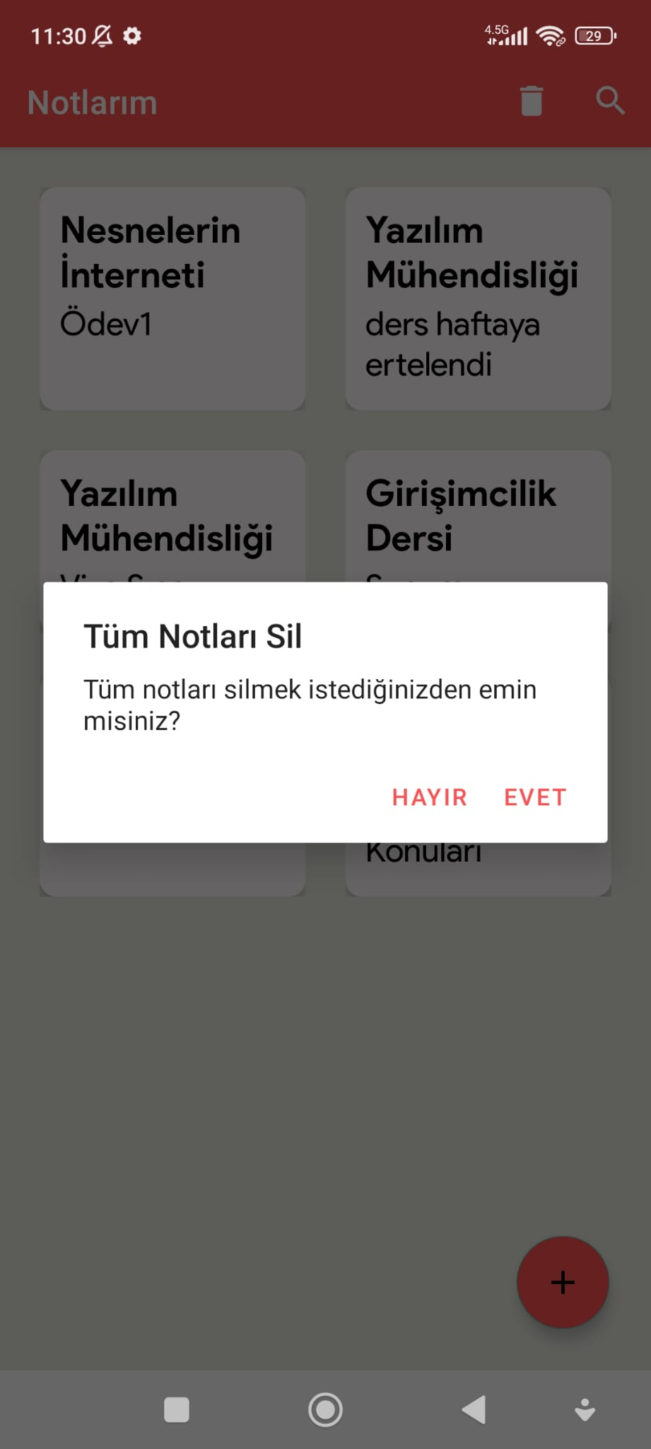 Github Berfinilik Notes App Bu Proje Kullanıcıların Notlar Almasına